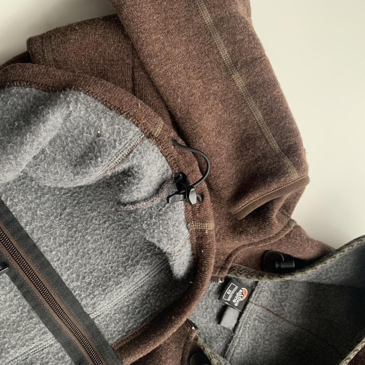 Vintage Lowe alpine wool blend zip up hooded... - Depop