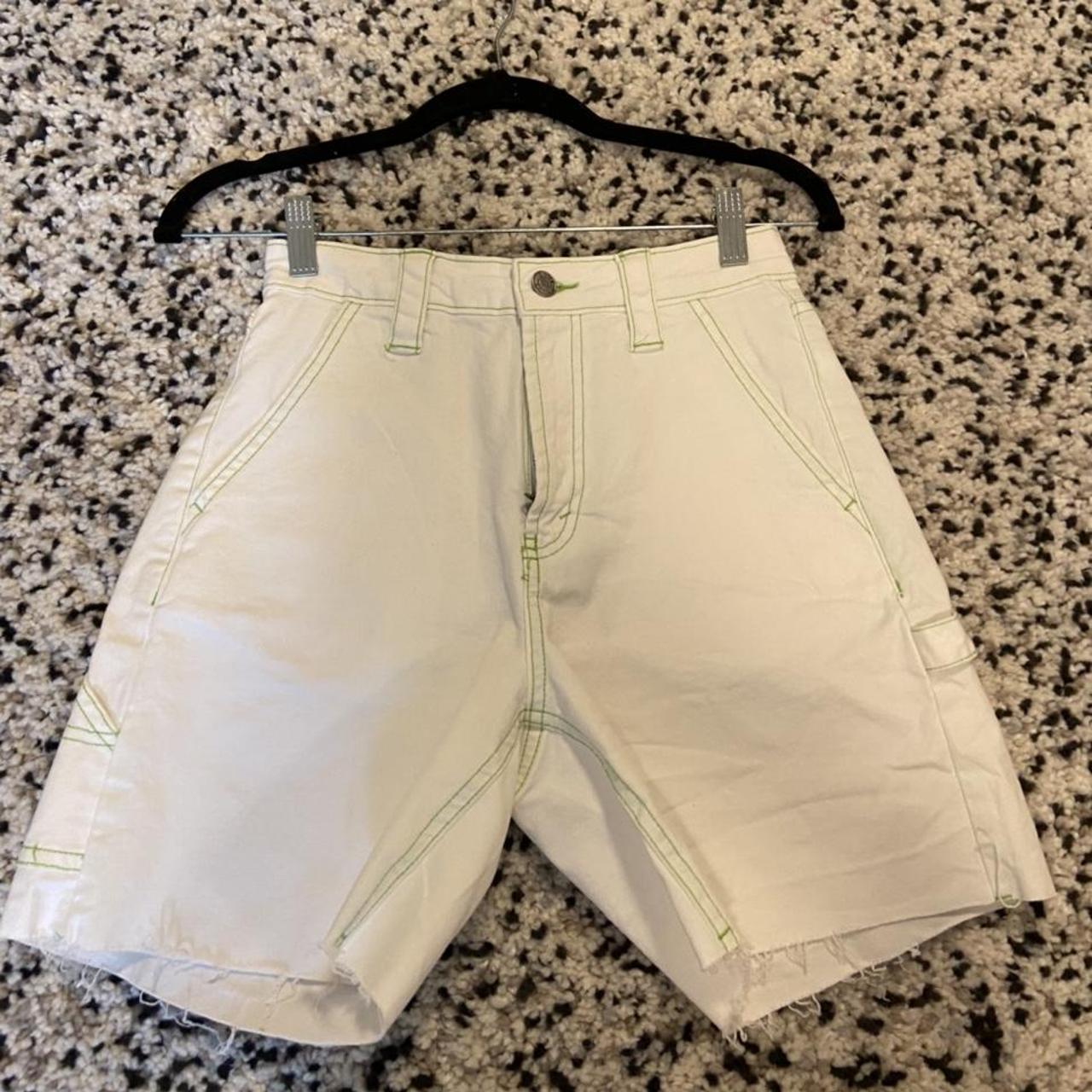 Barely Worn Longish Shorts ! Super cute green... - Depop