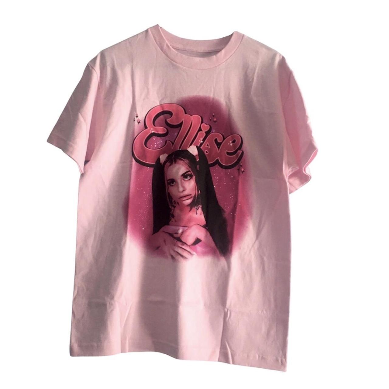 Brand New Ellise Bubblegum Brain Photo Pink Tee... - Depop