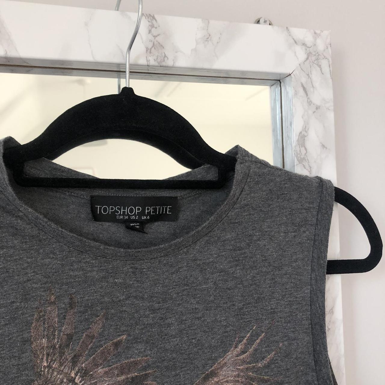 TOPSHOP PETITE Grey Sleeveless Vest Size... - Depop