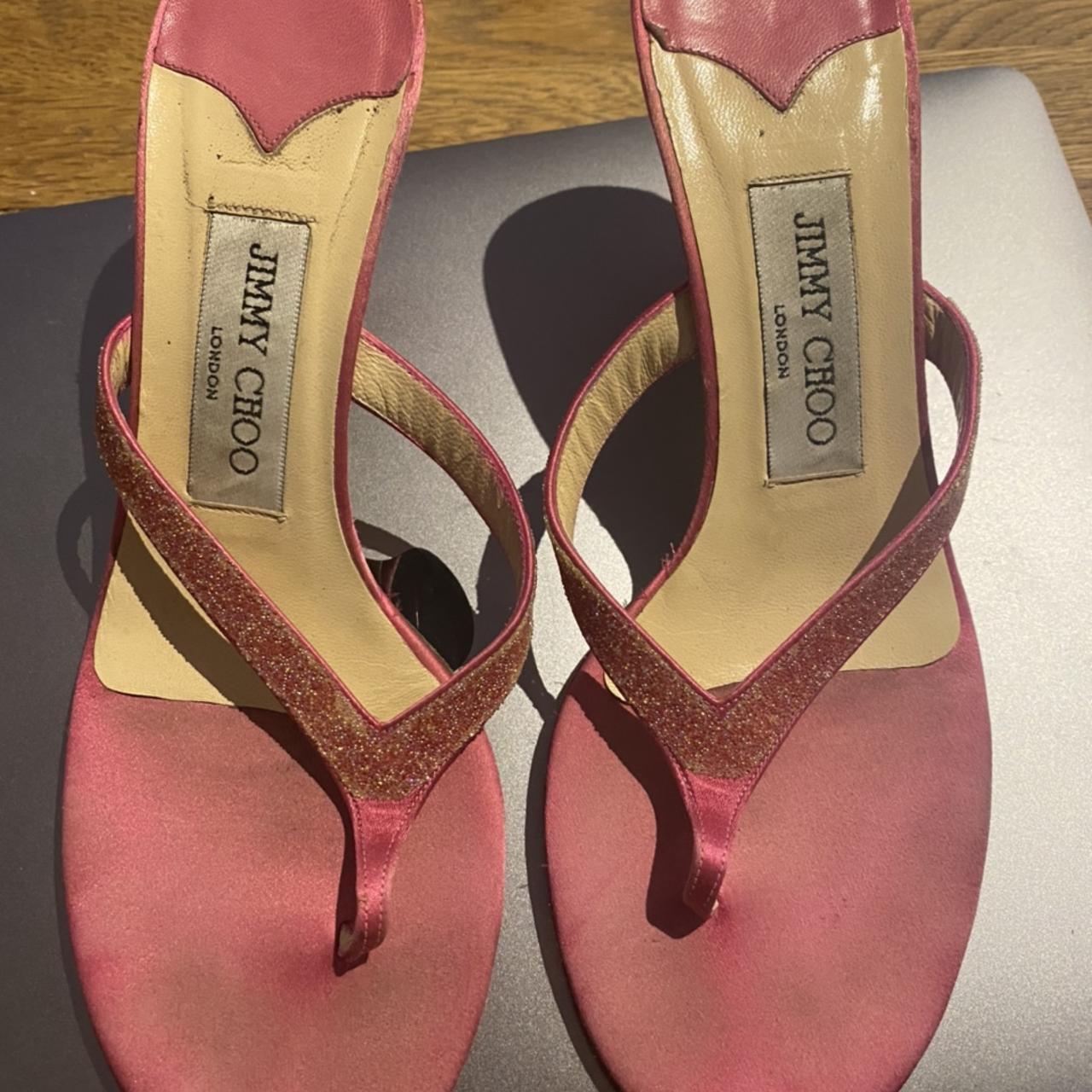 Jimmy Choo Women's Pink Sandals | Depop