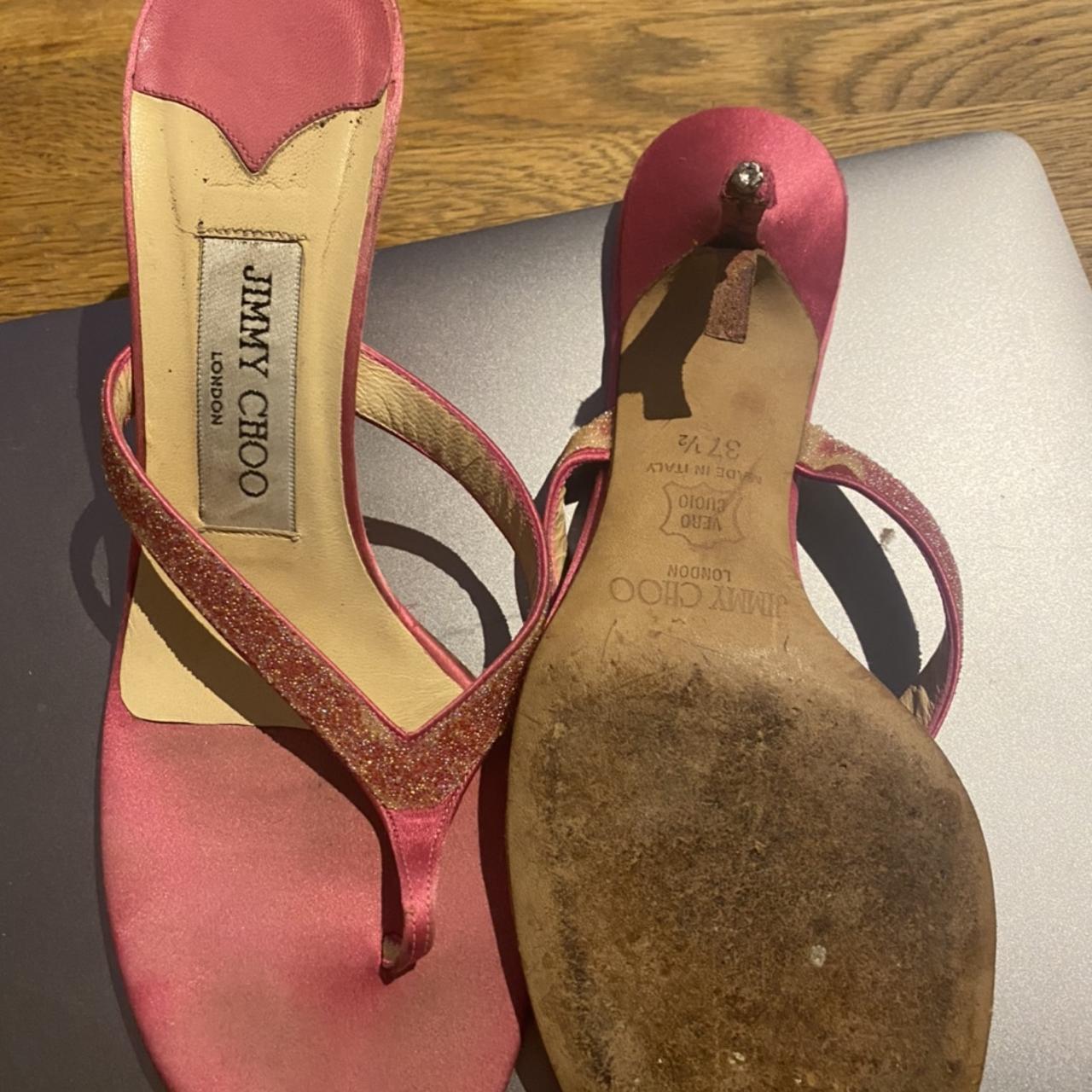 Jimmy Choo Women's Pink Sandals | Depop