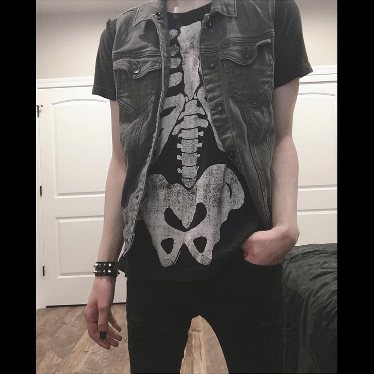 XXX rude grey washed denim vest i love this thing... - Depop