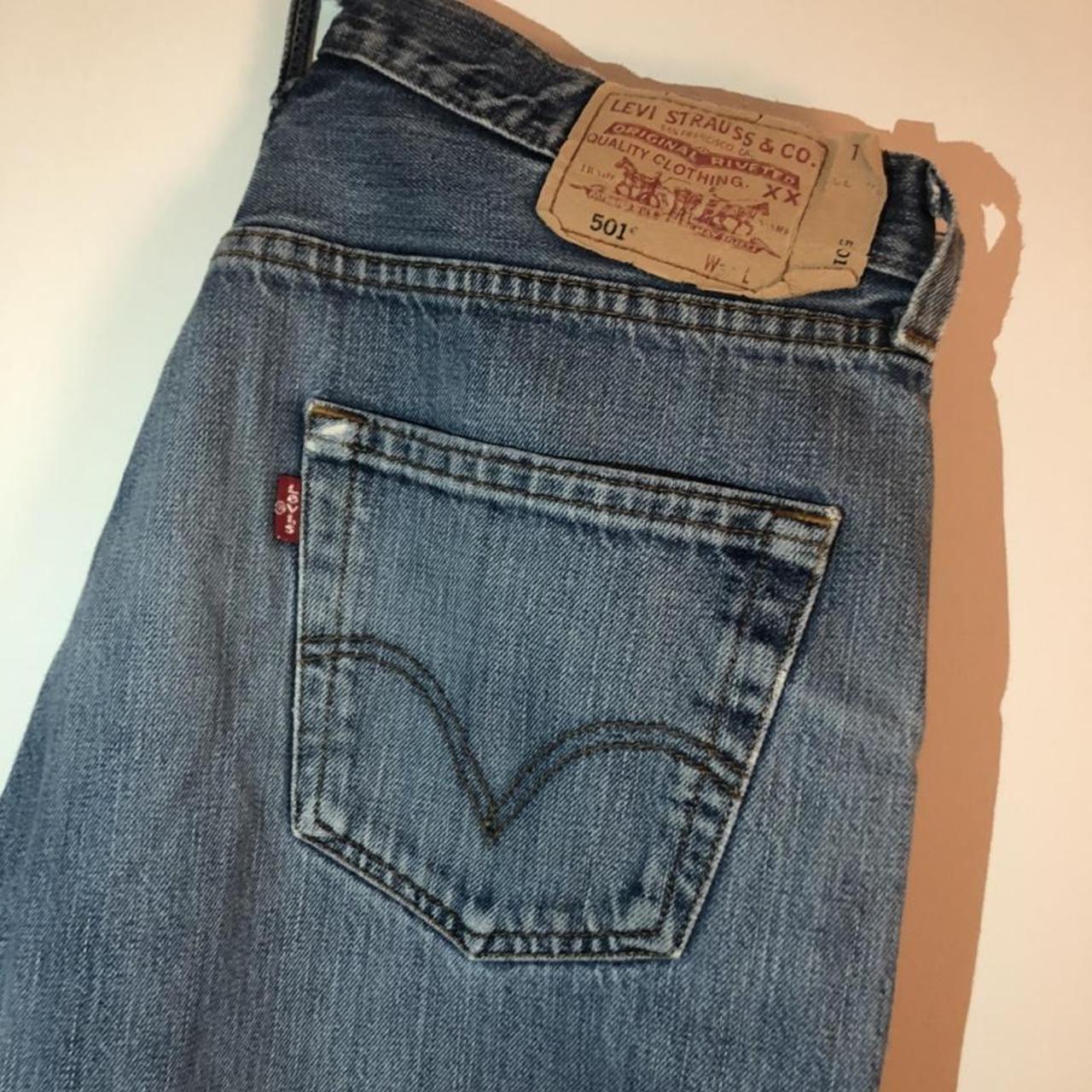 Vintage blue Levi 501 original jeans 32x32. Good... - Depop