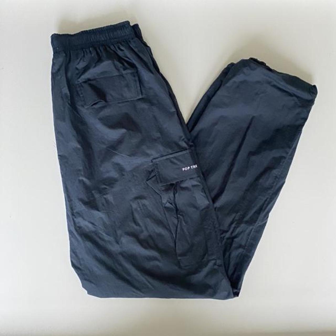POP TRADING CO RIPSTOP CARGO TRACK PANT - DARK... - Depop