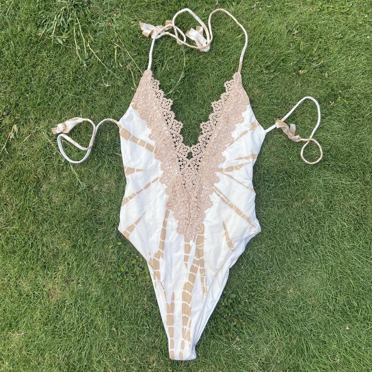 Blue Life one piece Blue Life Swim crochet one... - Depop