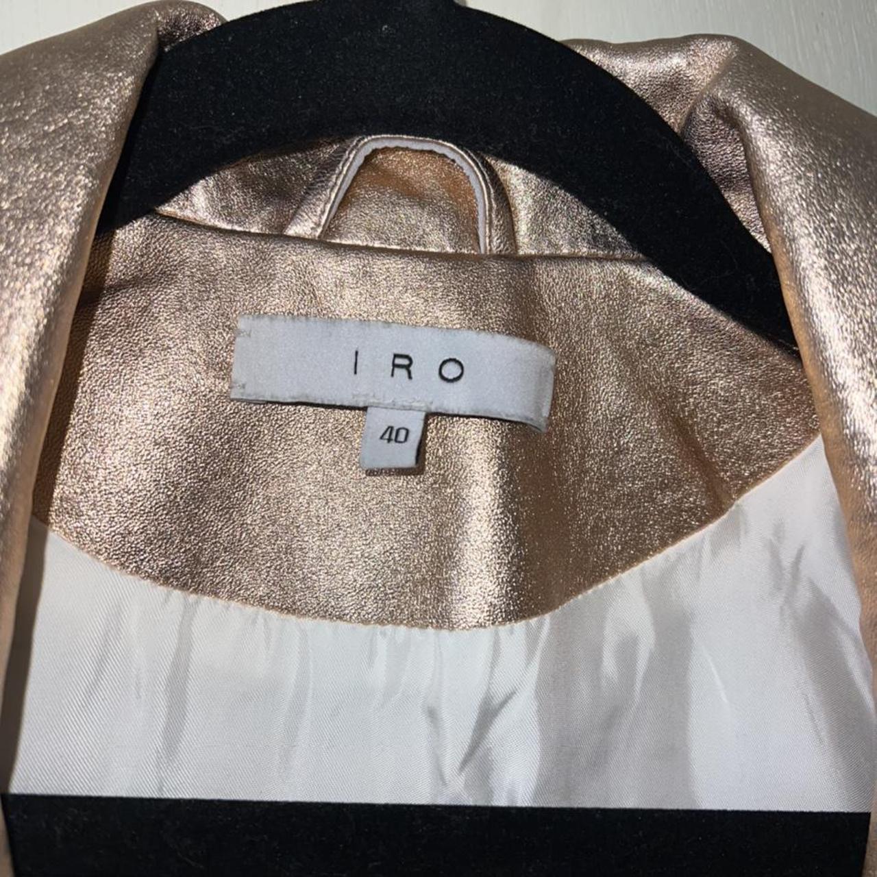 IRO designer leather biker jacket never worn rose... - Depop