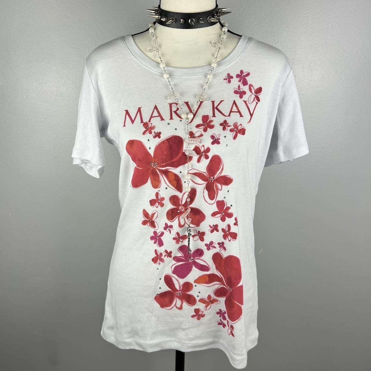 Mary Kay flower t-shirt ~ In good condition w no... - Depop
