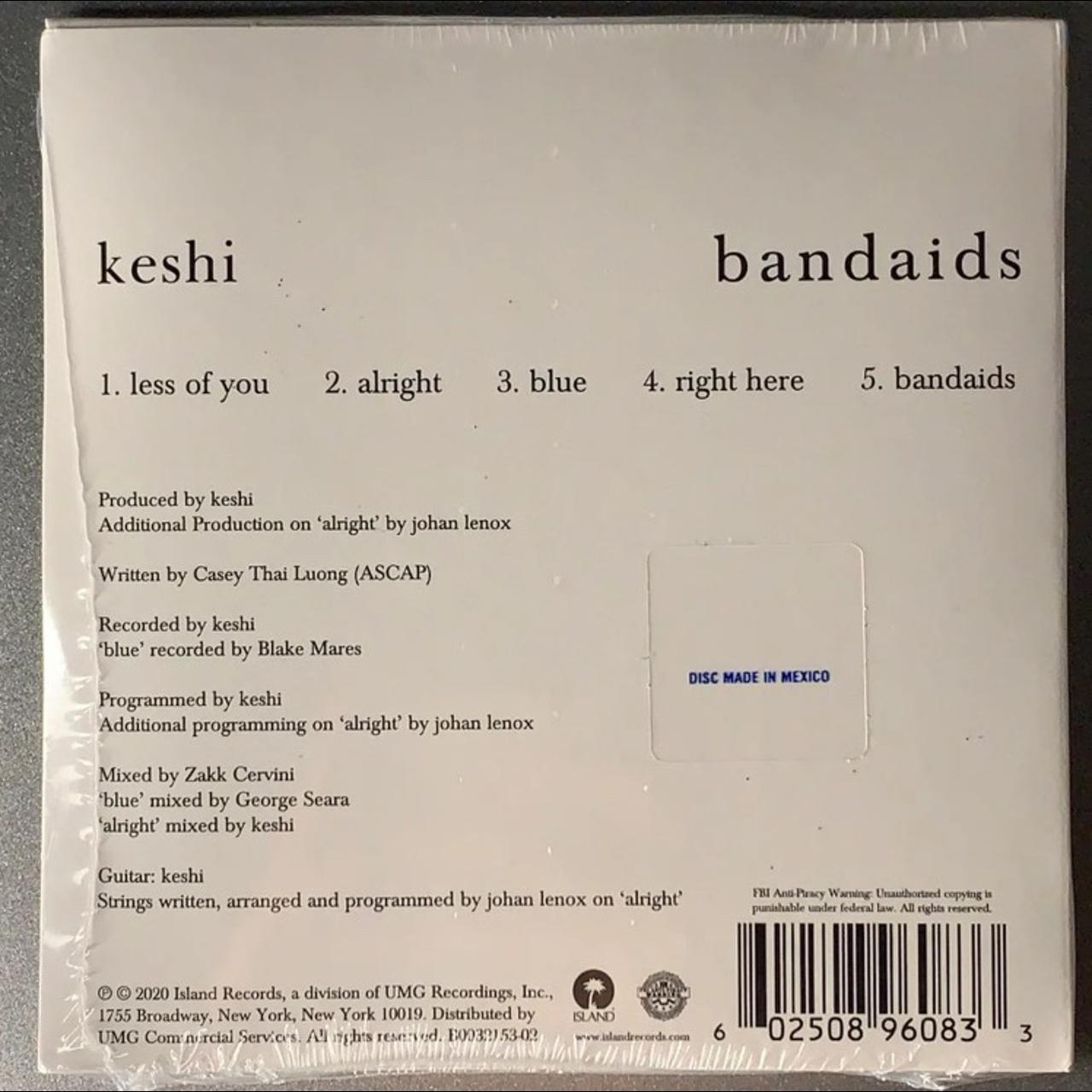 ISO: KESHI PHYSICAL CD, KESHI BANDAIDS PLS MESSAGE... - Depop