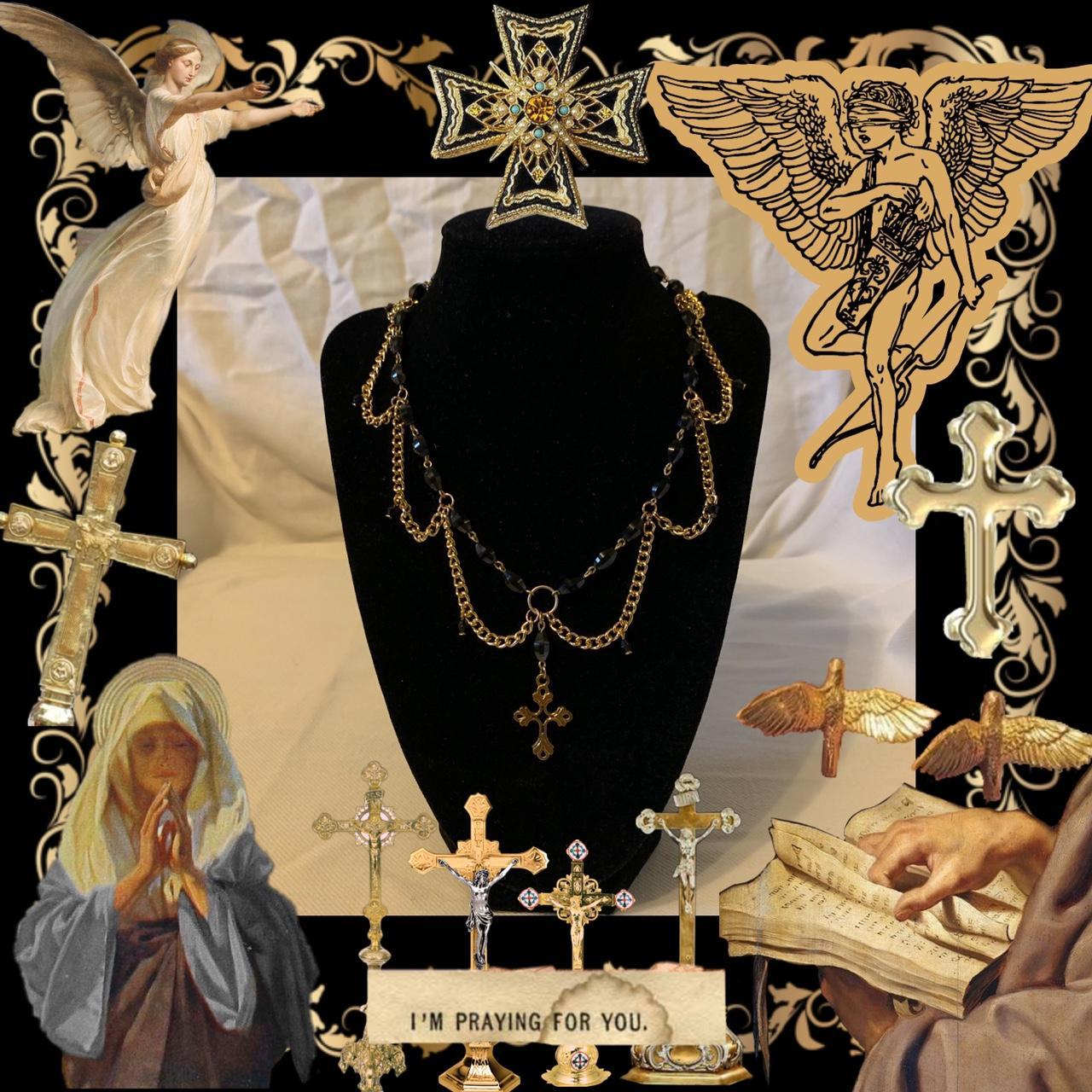 🕷⚜️ THE HALLOWED NECKLACE ⚜️🕷 This gorgeous religious... - Depop