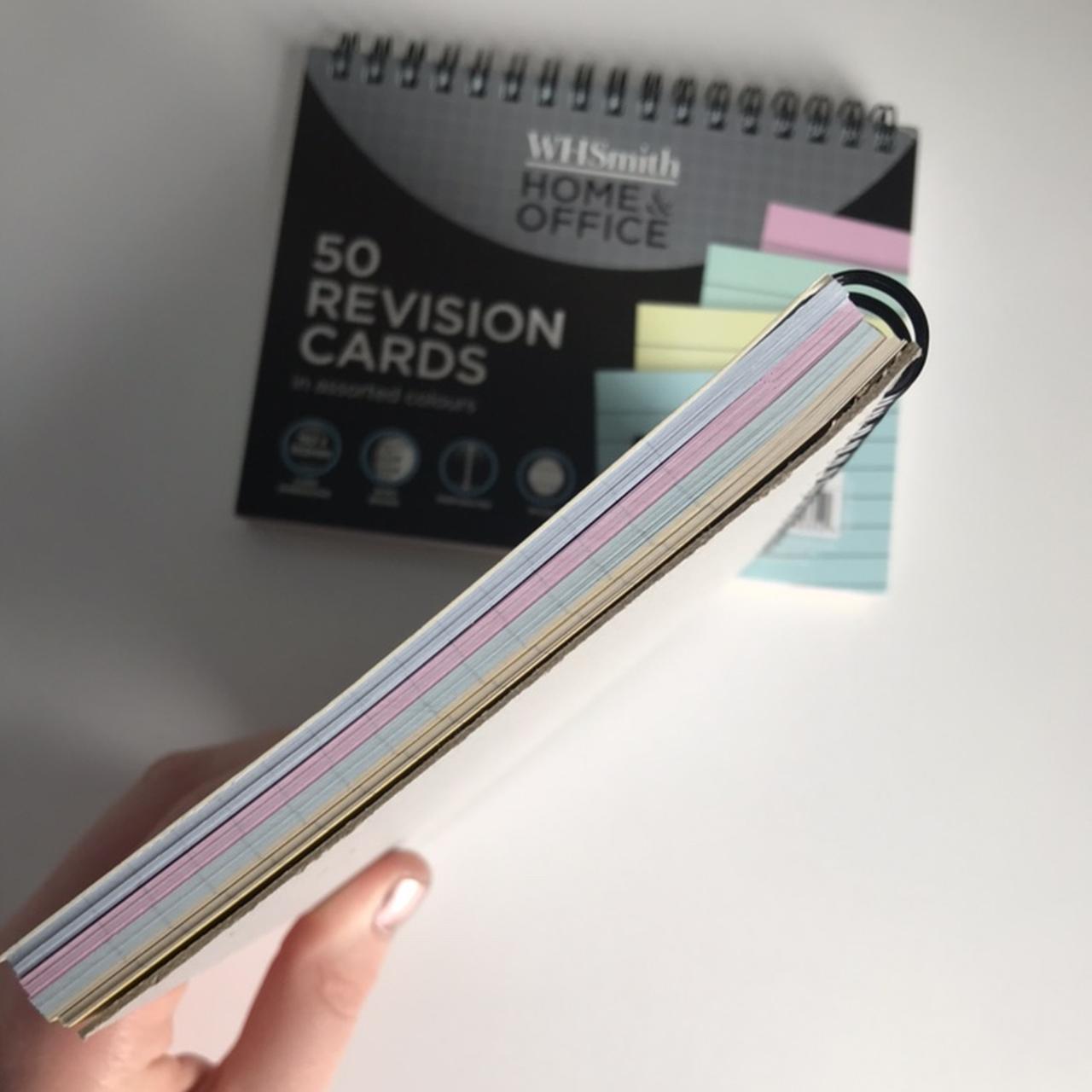 WHSmith 50 revision cards in 4 colours- pink, blue,... - Depop