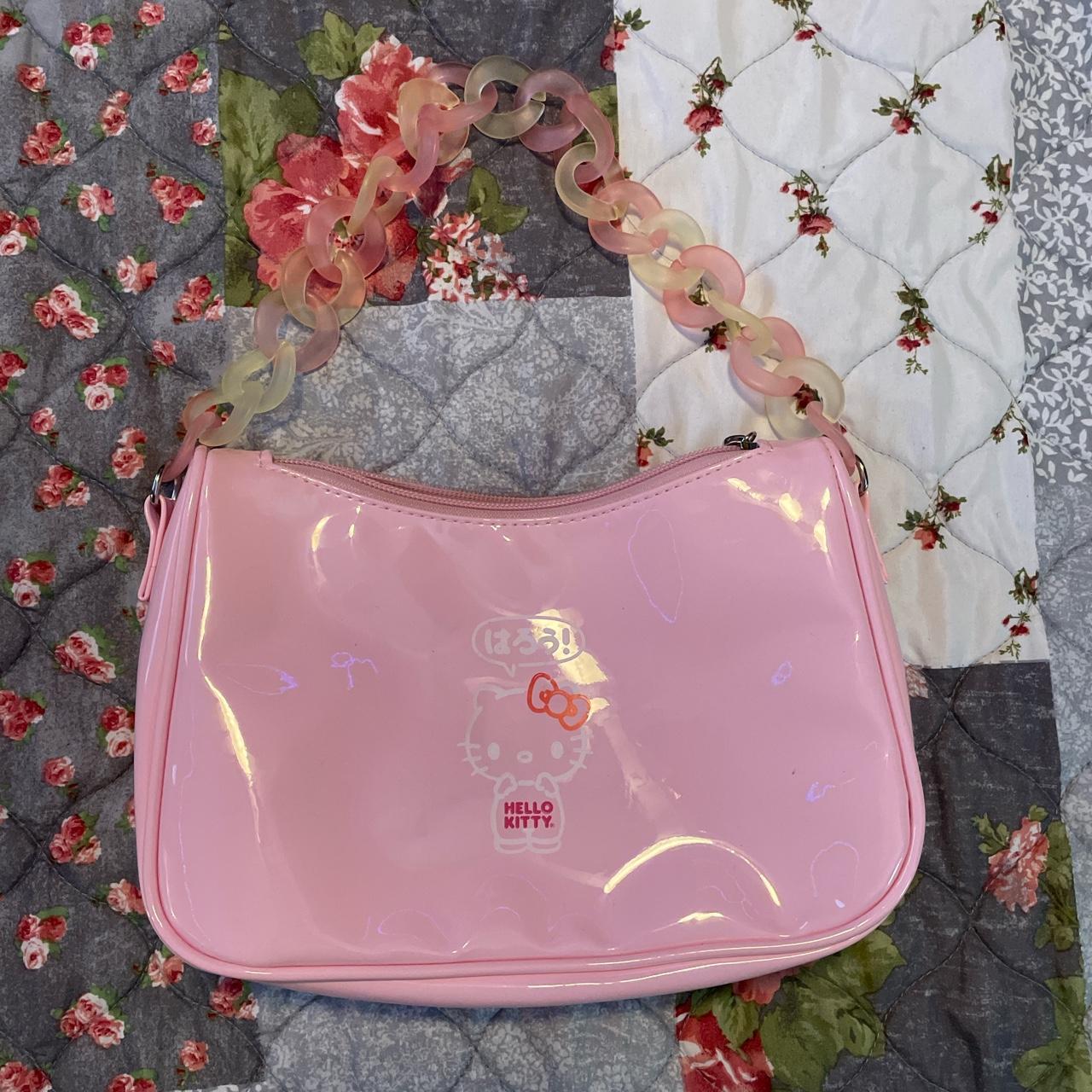 Pink Hello kitty chain link zipper bag! From Shein!... - Depop