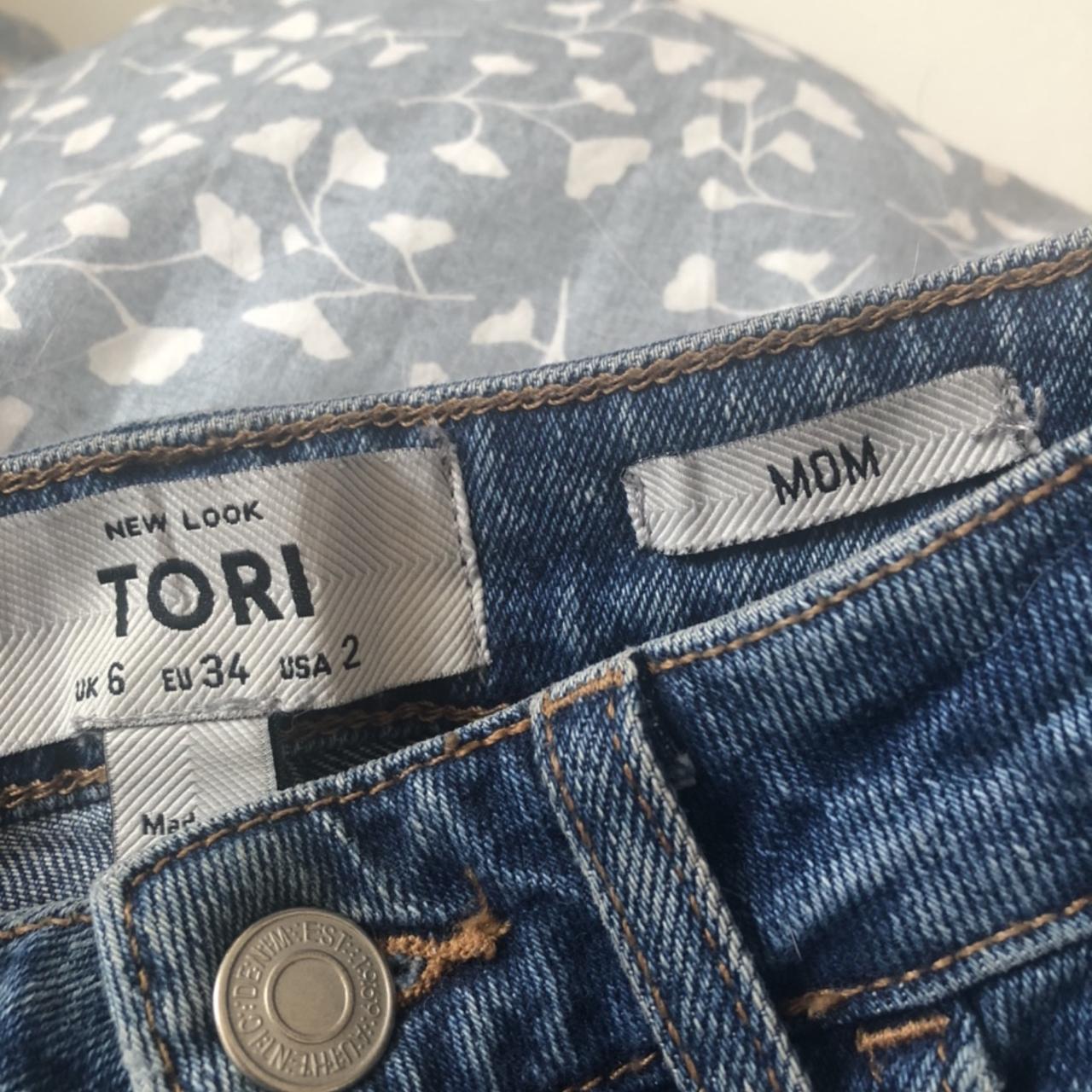 new look raggedy mom jeans. barely worn! size 6 and... - Depop