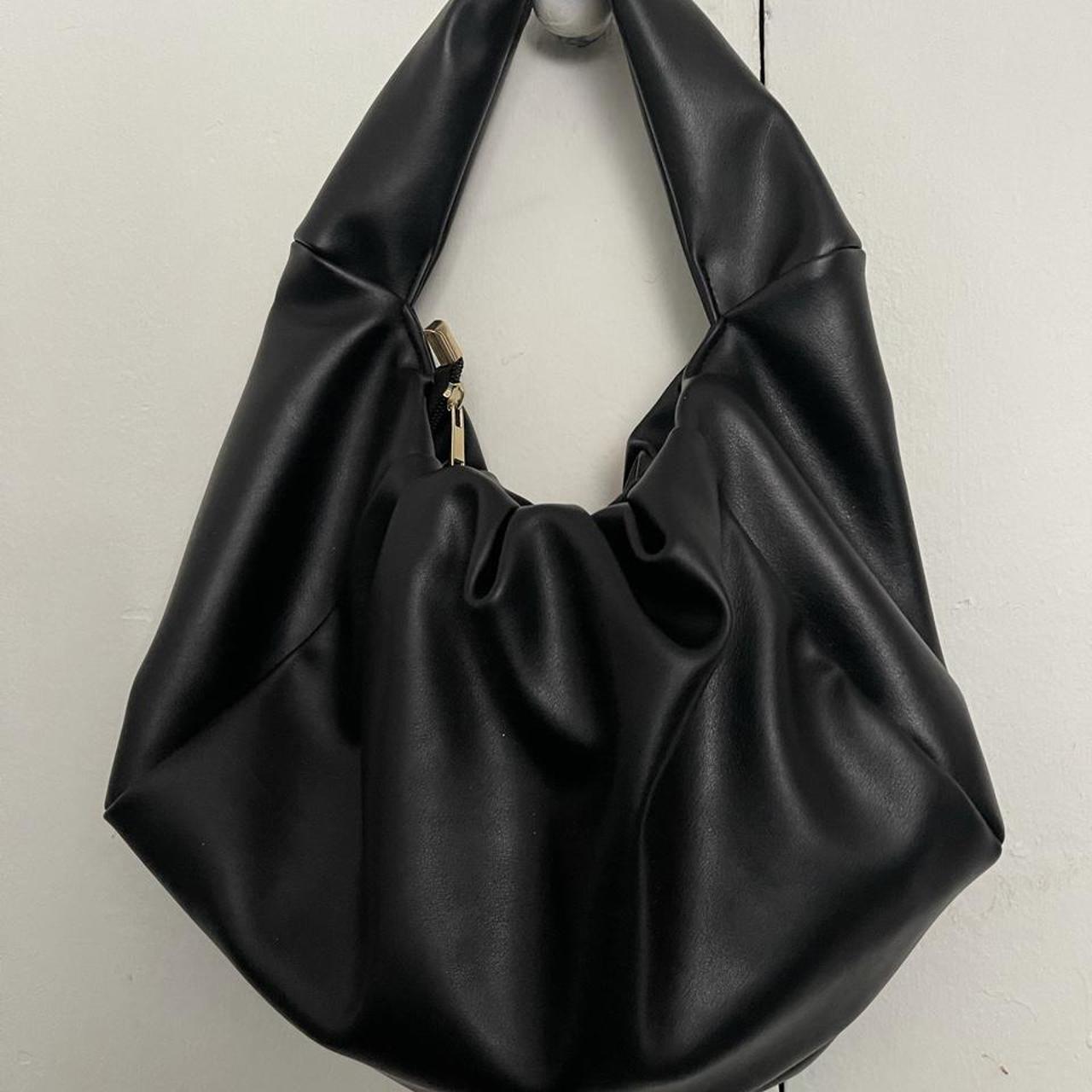 Black ruched handbag , bought in PR , only worn... | Depop