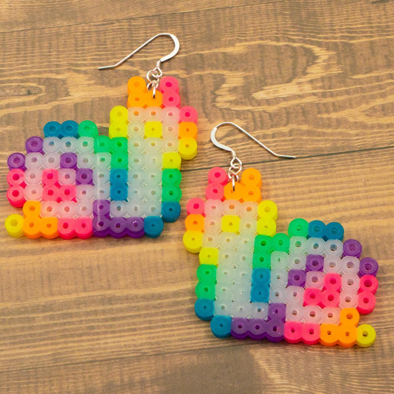 Rainbow Snail Perler Bead Earrings These snails are... | Depop