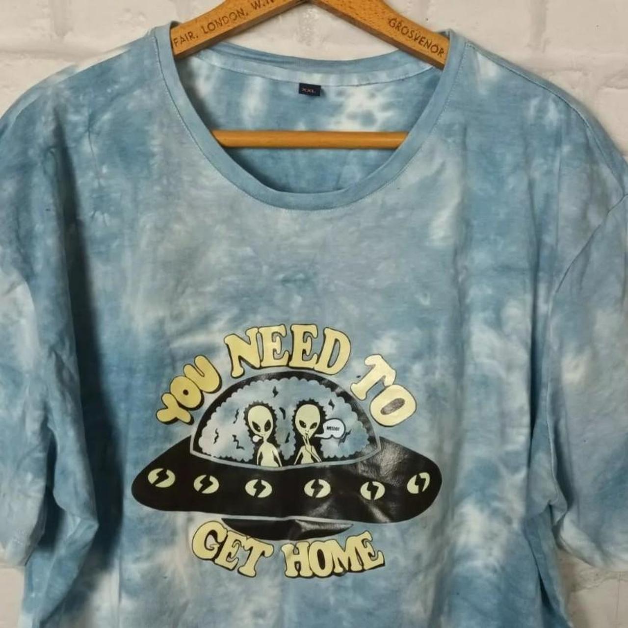 VINTAGE RETRO 90S UFO ALIEN BRIGHT BOLD CRAZY FRESH... - Depop