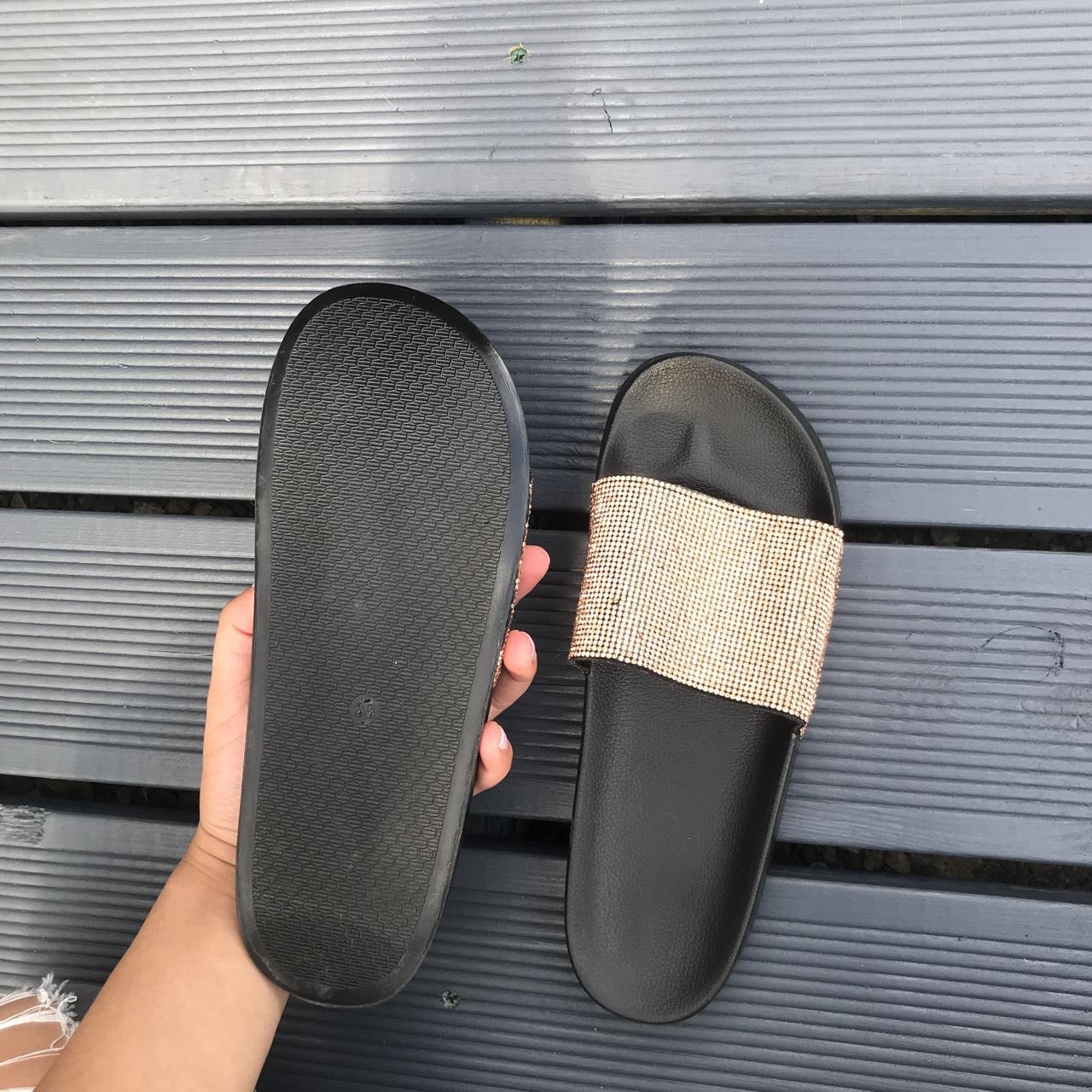 Gold diamond sliders. Brand new never been worn,... - Depop