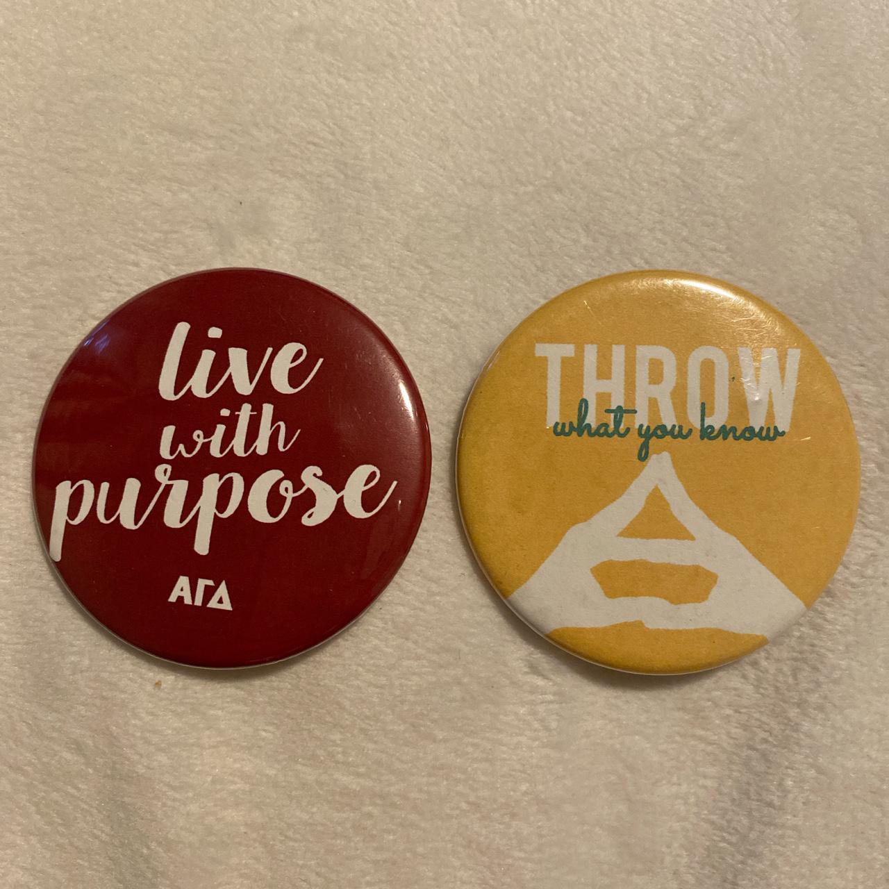 Alpha Gamma Delta Button Pin (AGD) • Alpha Gamma... - Depop