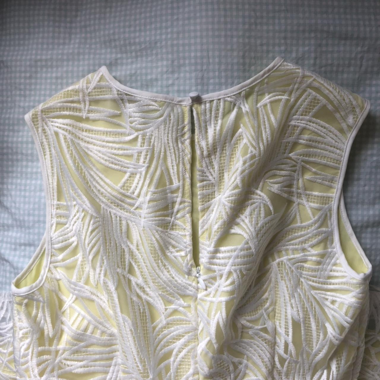 Principles pastel yellow dress with white... - Depop