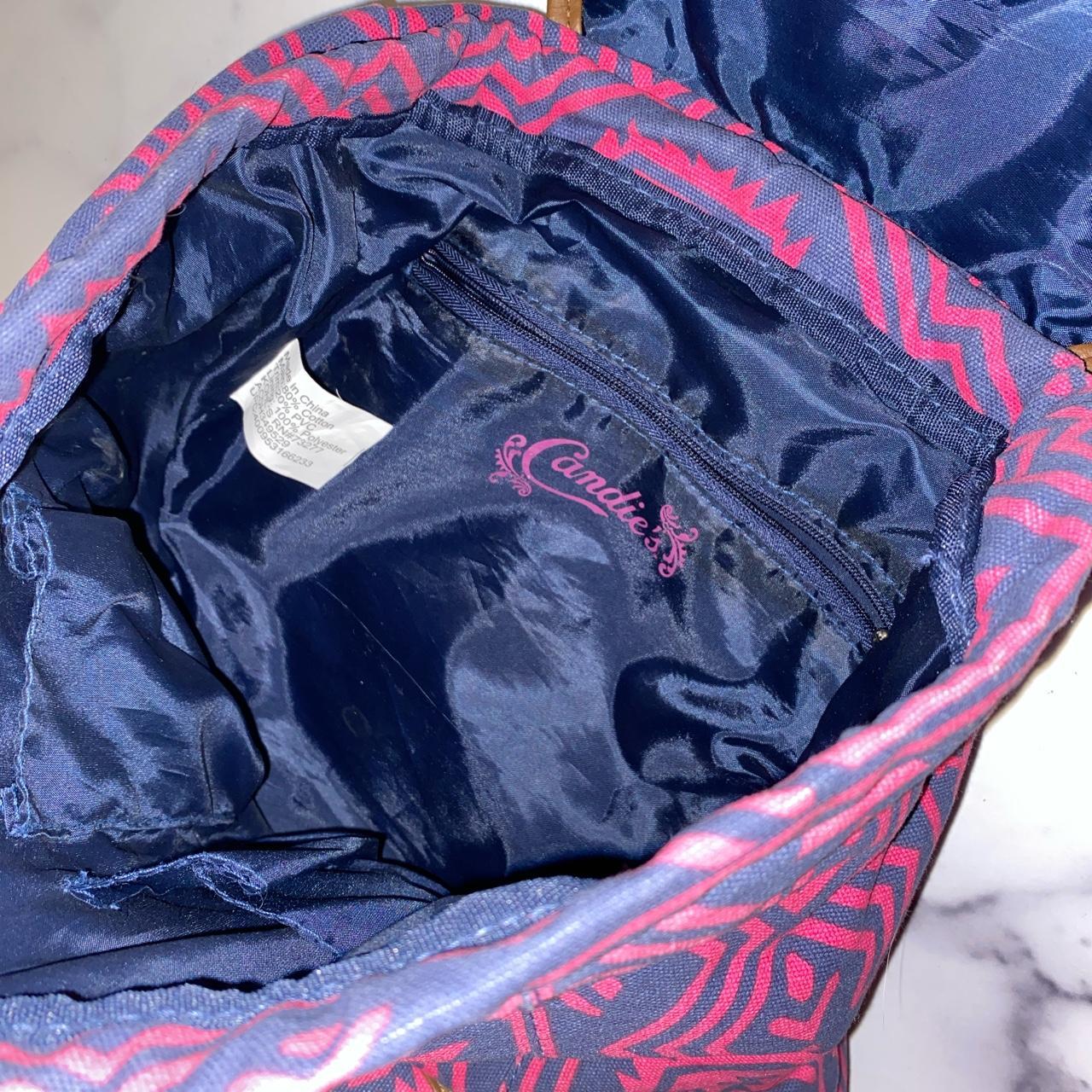 Candies Backpack Navy & pink tribal print backpack... - Depop