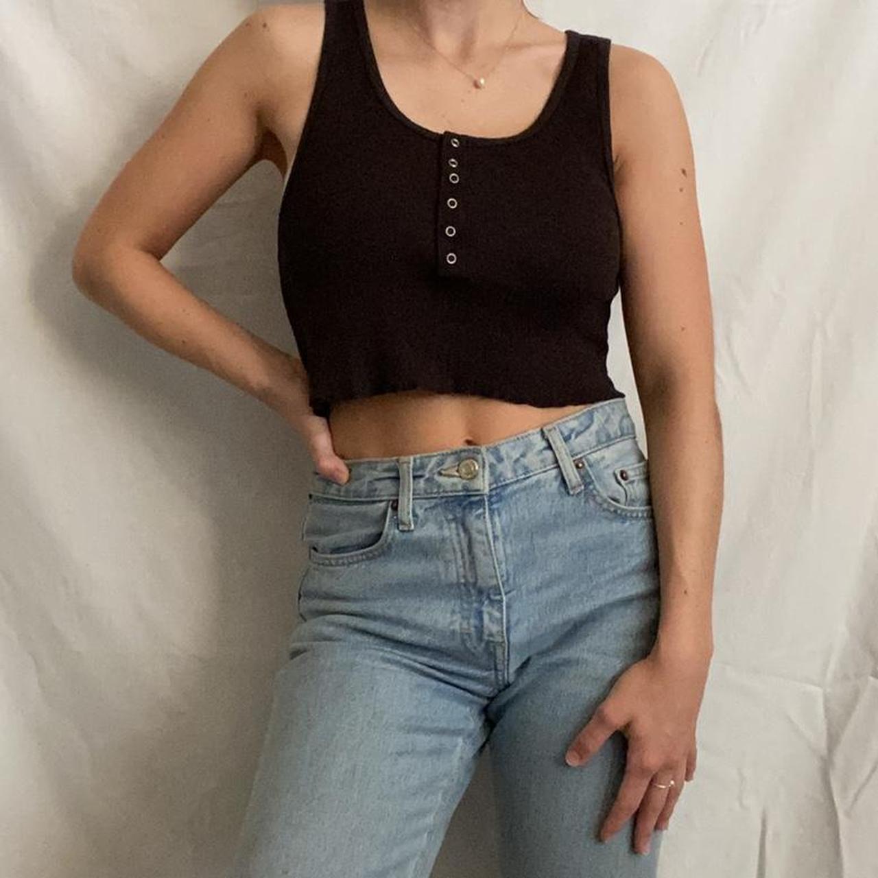 black cropped tank from urban outfitters ... - Depop