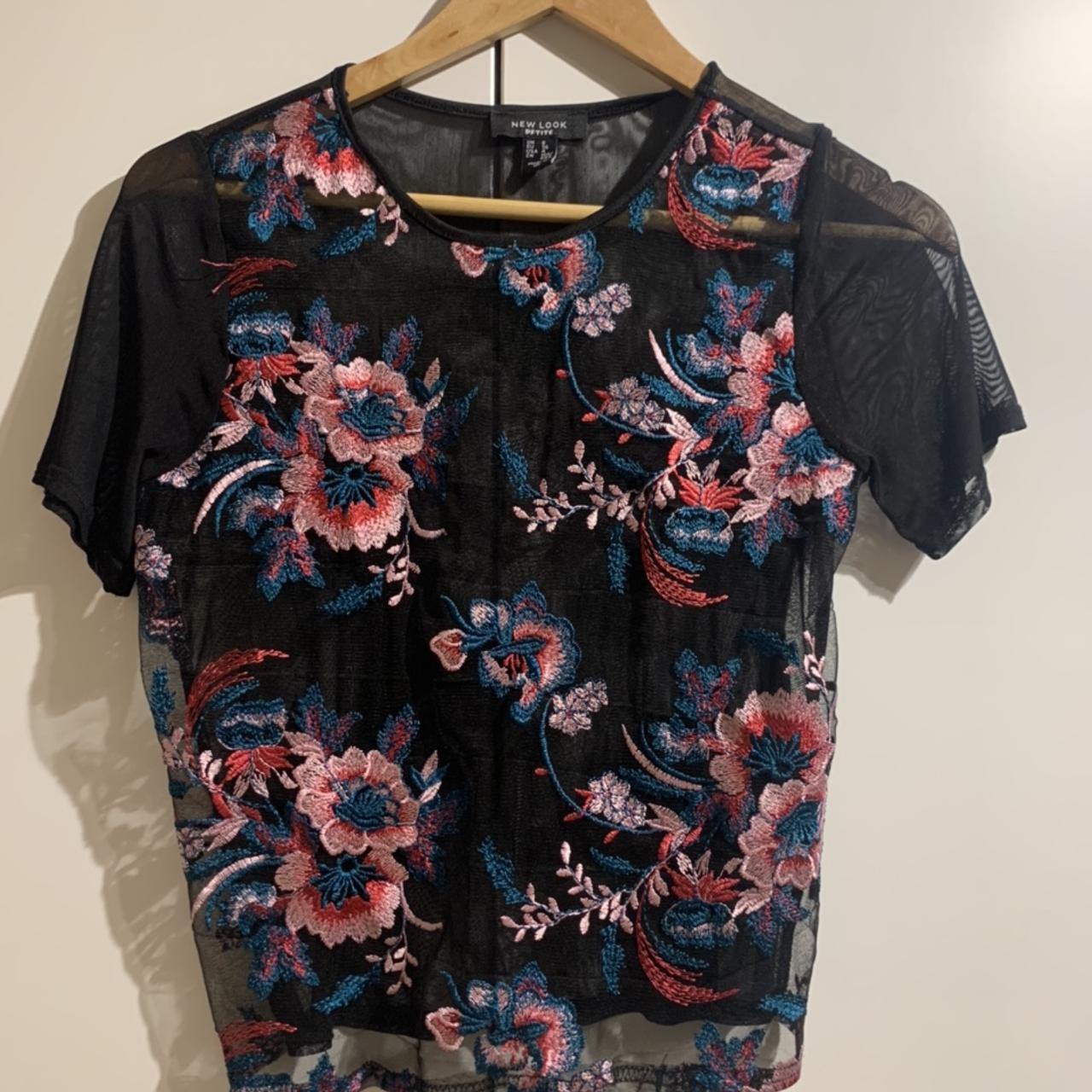 NEW LOOK FLORAL MESH TOP beautiful floral mesh top.... - Depop