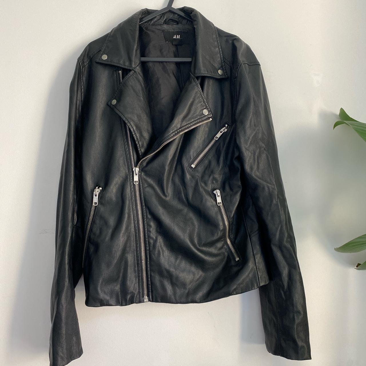 Pleather black jacket #black #pleather #jacket in... - Depop