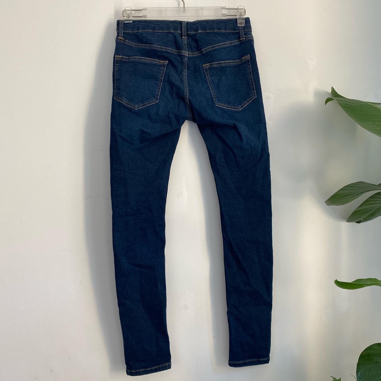 Blue ripped skinny jeans Mid-blue #ripped #skinny... - Depop