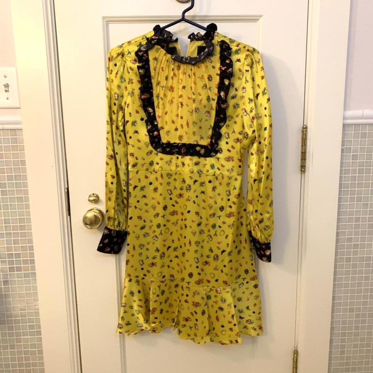 Cynthia Rowley yellow silk mini dress!! This dress... | Depop