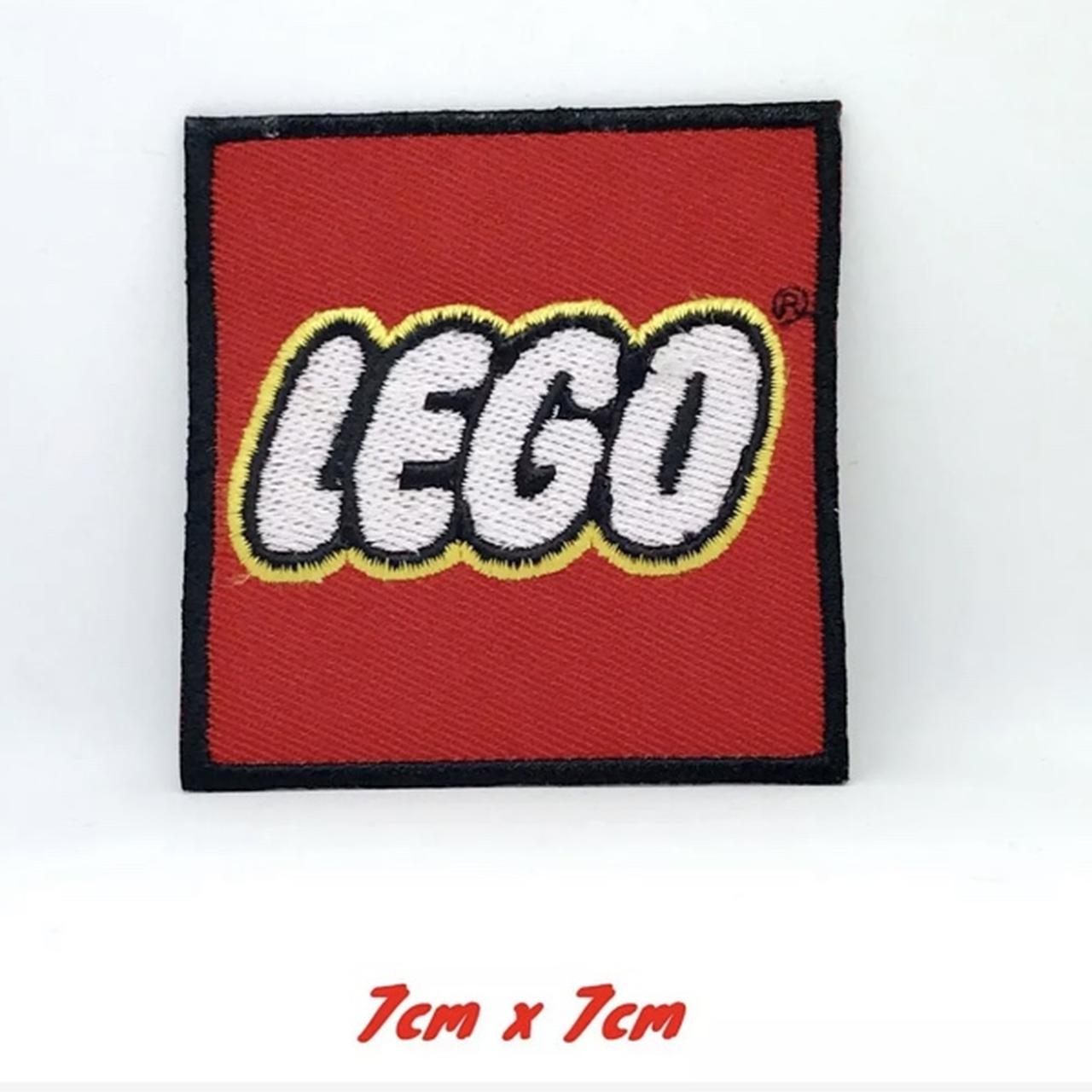 Red lego Iron/Sew on Embroidered Patch FREE... - Depop