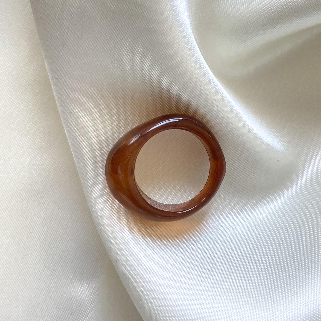 Brown Chunky Resin Bubble Ring The sickest chunky... - Depop