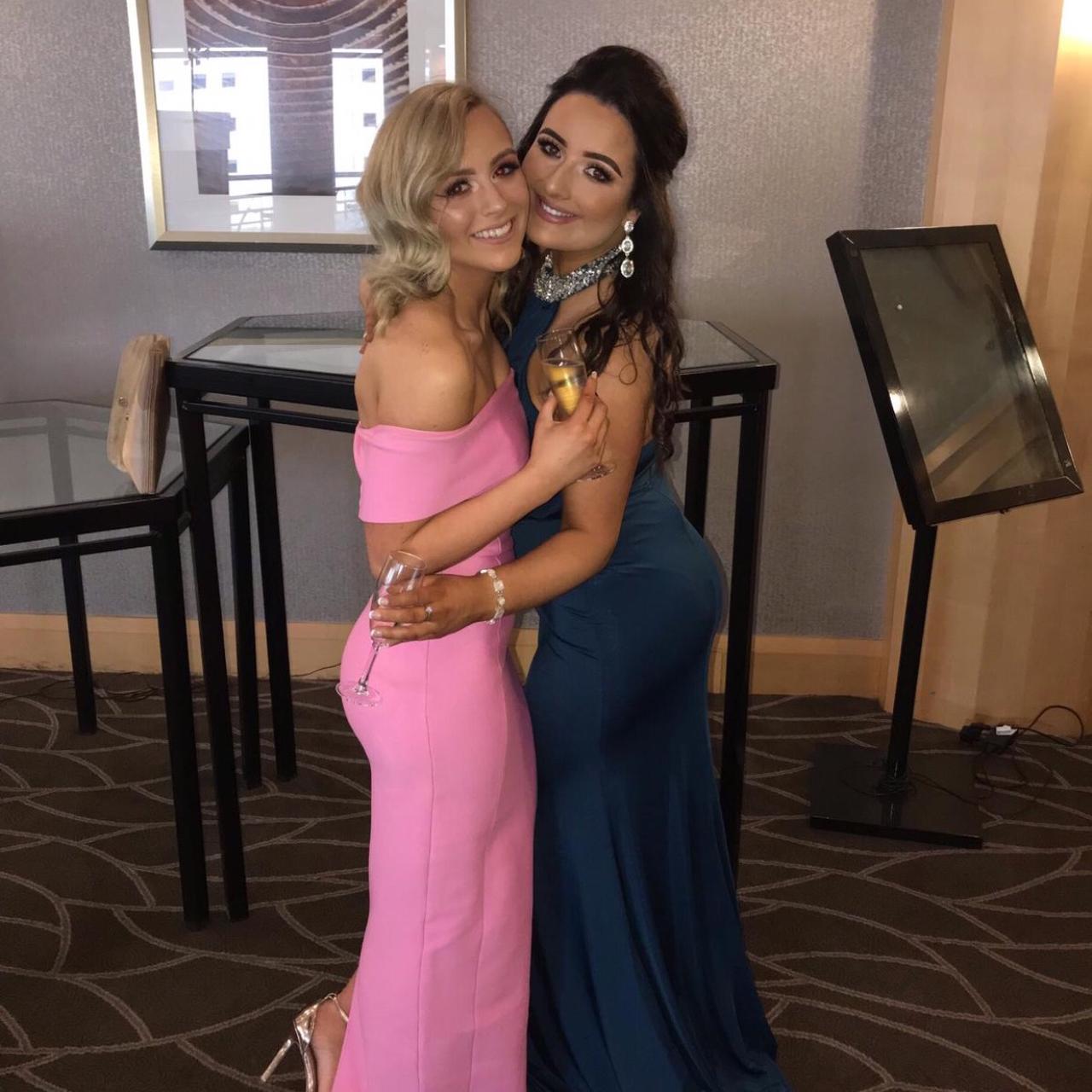 Baby pink off the shoulder formal/debs/prom dress.... - Depop