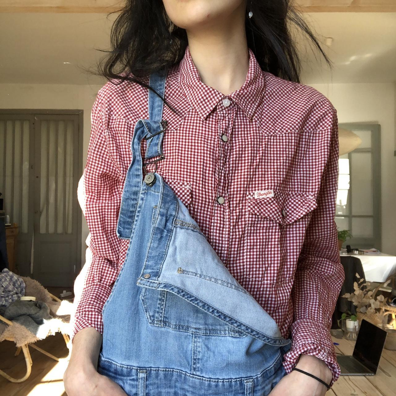 Beautiful Wrangler Checkered shirt 👠 #vtg #cowboy... | Depop