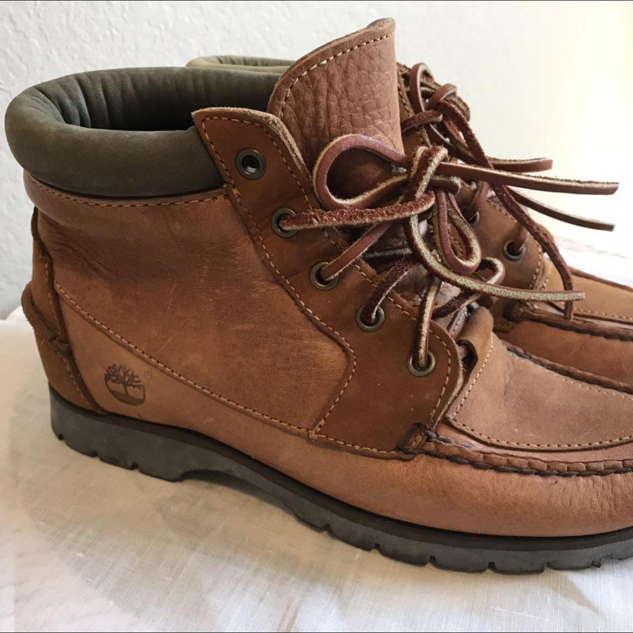 TIMBERLAND Leather Brown Sz 5 W Wide Women Hiker Boots - Depop