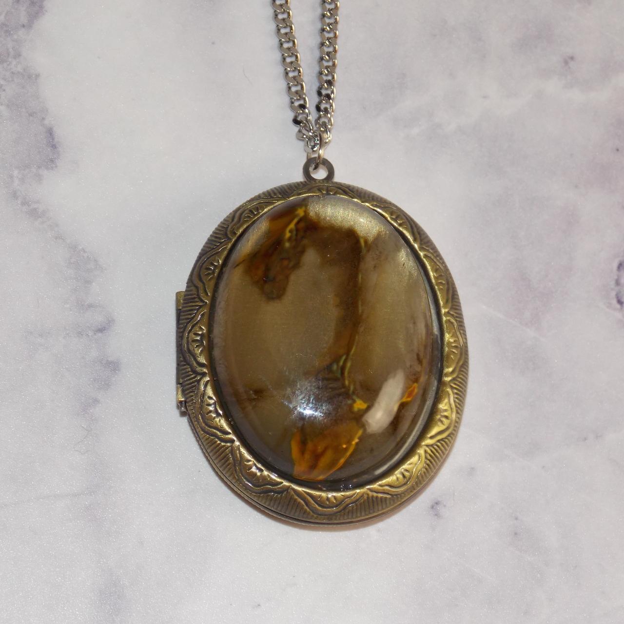 Huge Unique Stone Locket FREE SHIPPING Large... - Depop