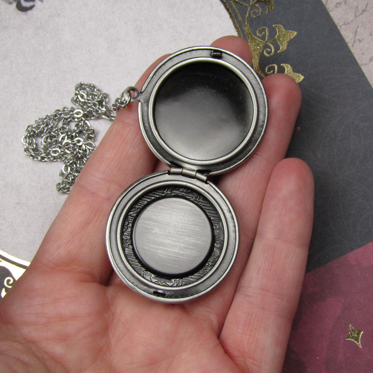 Phases of the Moon Locket Necklace FREE... - Depop