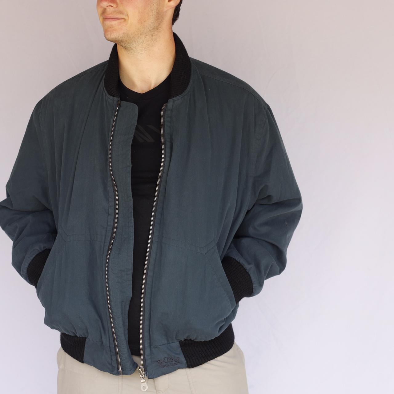 Men’s Vintage Hugo Boss blue military-style urban... - Depop