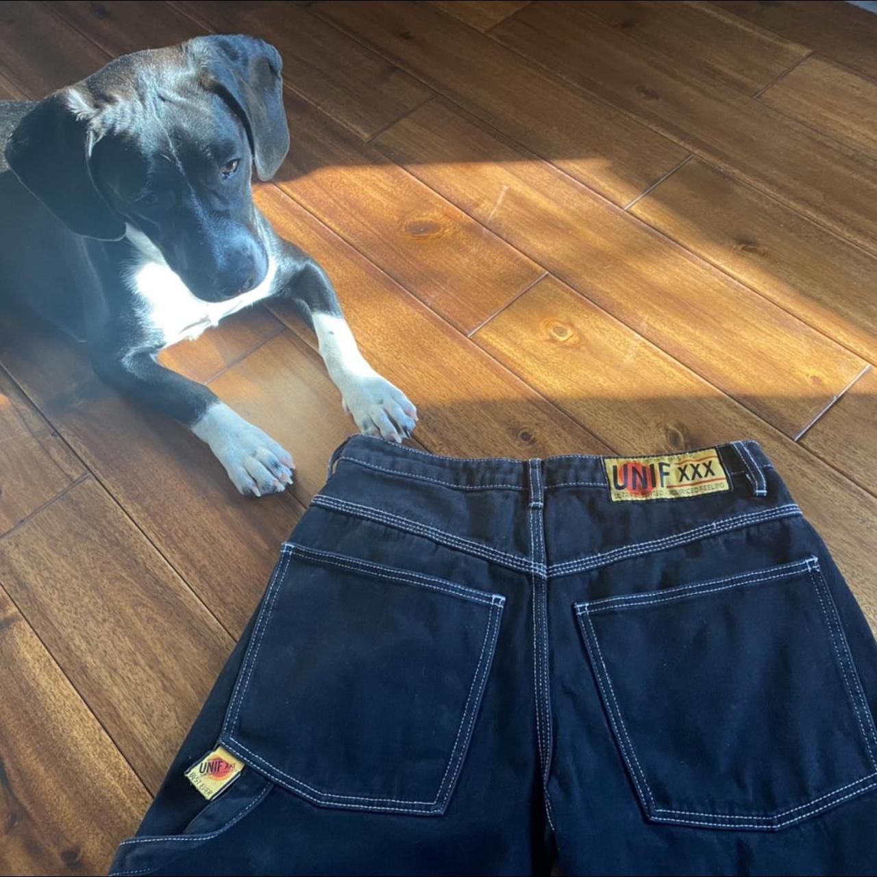 UNIF Y JEANS BLACK SIZE 29 Mid-rise, relaxed fit... - Depop