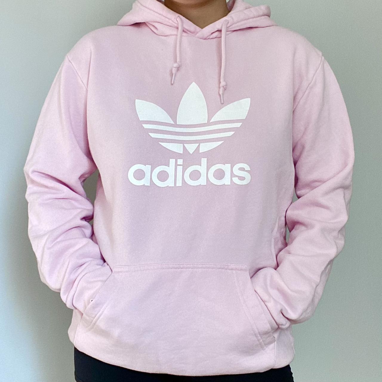 Pink Adidas Trefoil Sweatshirt Condition:... - Depop