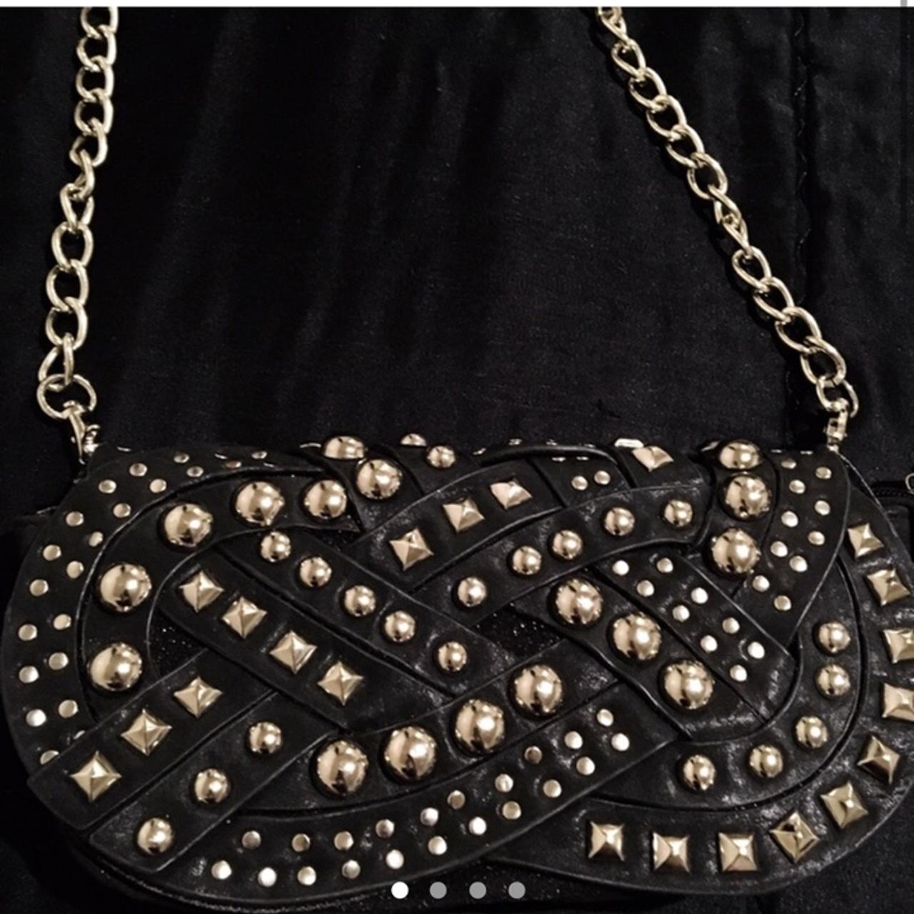Super badass punk rock purse with chain studs. High... - Depop