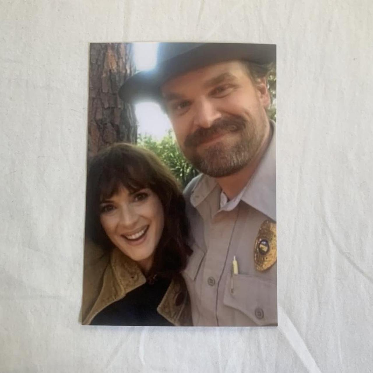 stranger things joyce + hopper mini poster ︎ the... - Depop