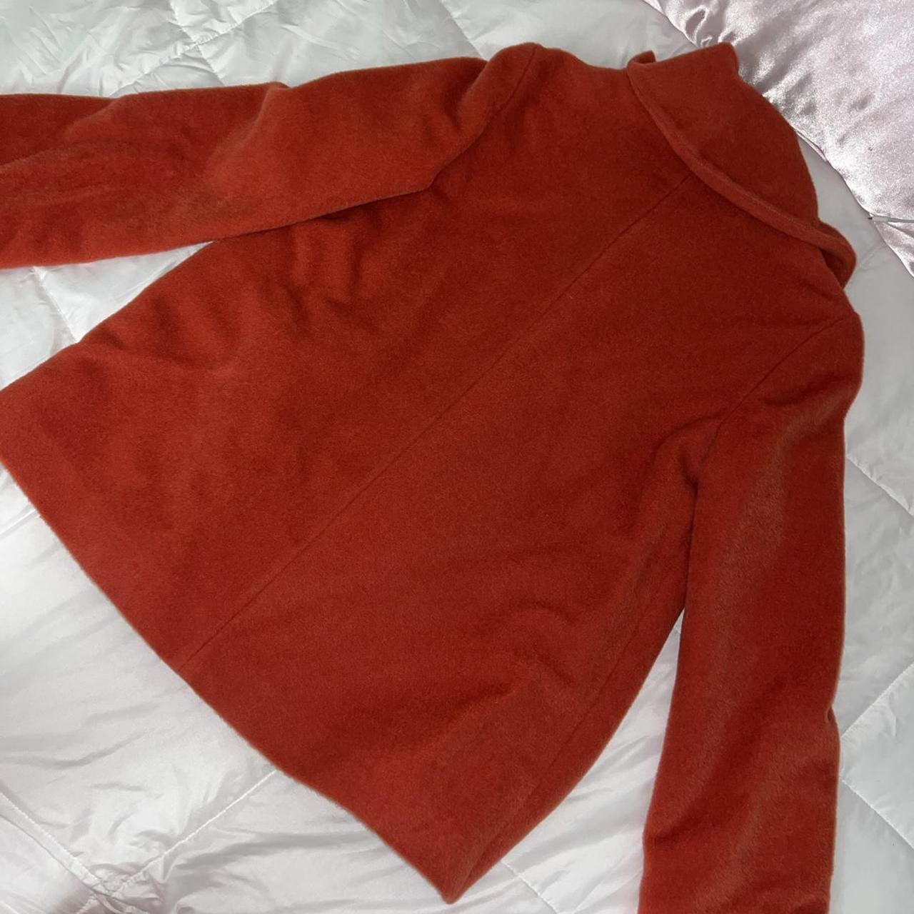 $8 SALE Furry orange coat Burnt orange jacket... - Depop