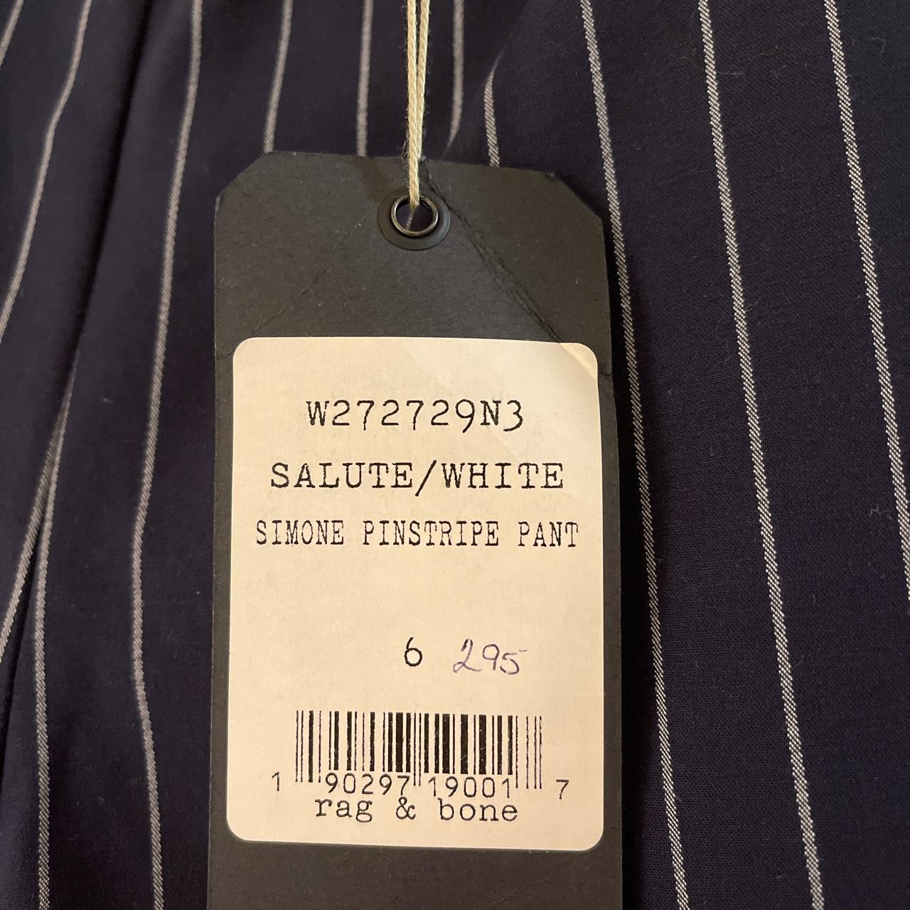 rag & bone pinstripe pants! navy w/ white stripes,... - Depop