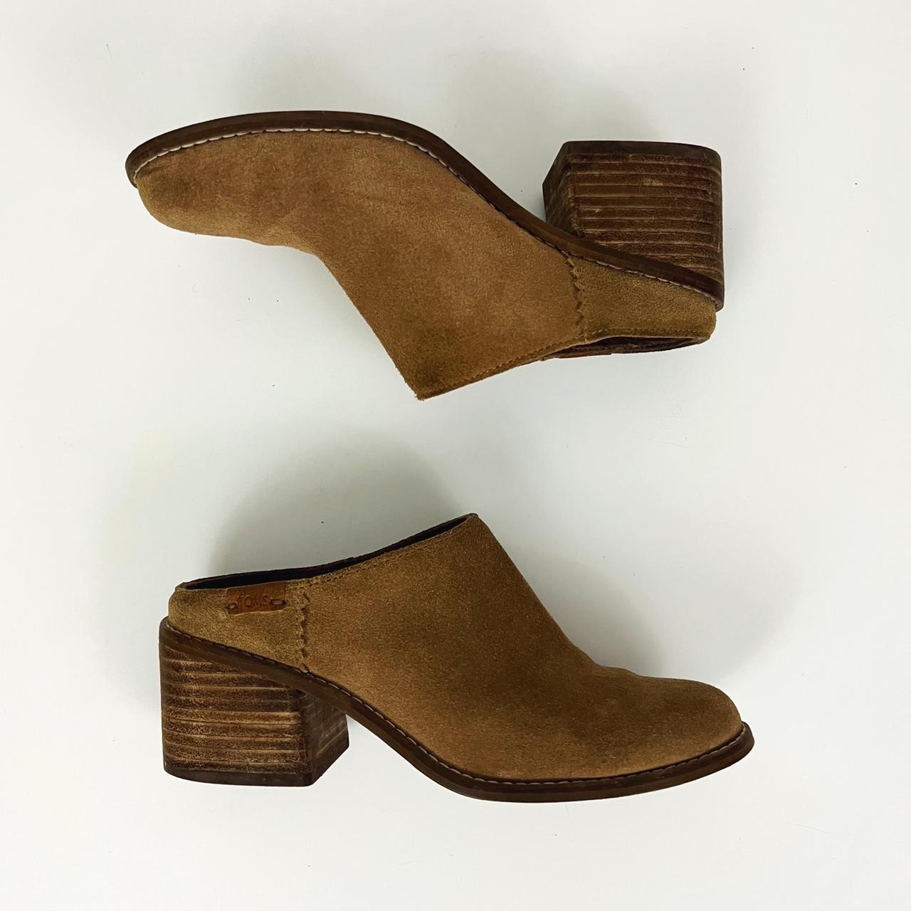 TOMS Leila Toffee Suede Mules TOMS Leila suede... - Depop