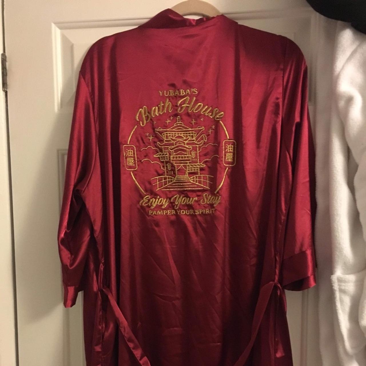 Sugarbones spirited away red satin kimono/robe super... | Depop
