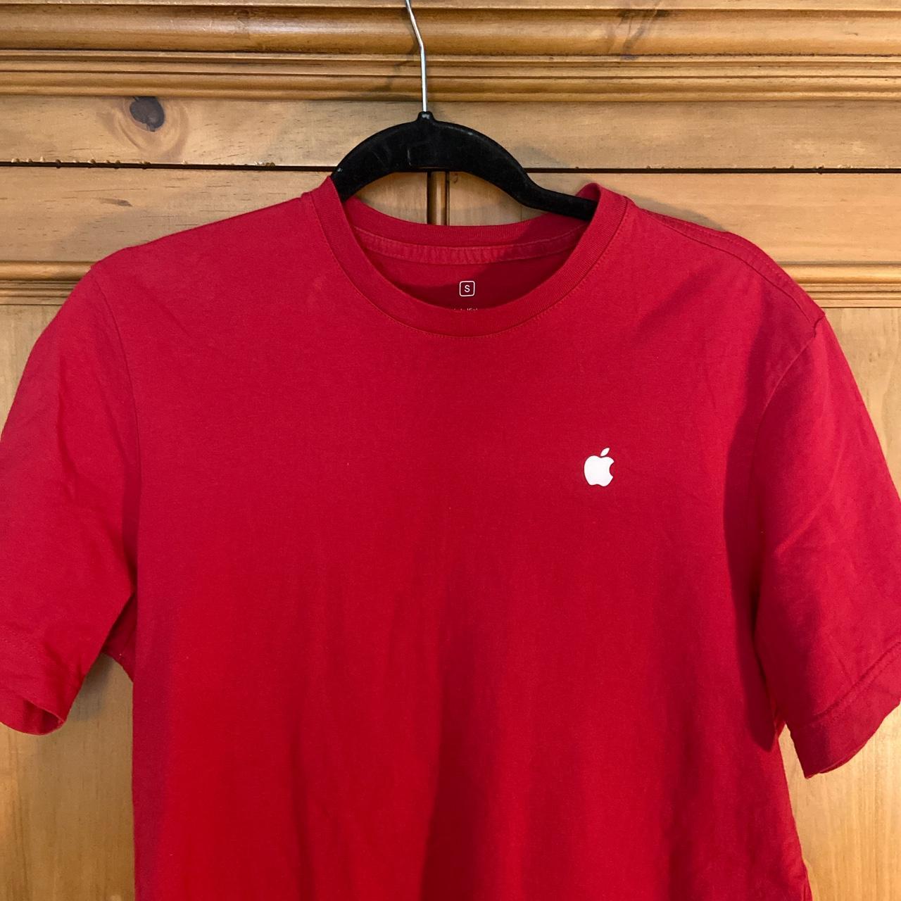 the coolest red vintage apple graphic t shirt size... - Depop