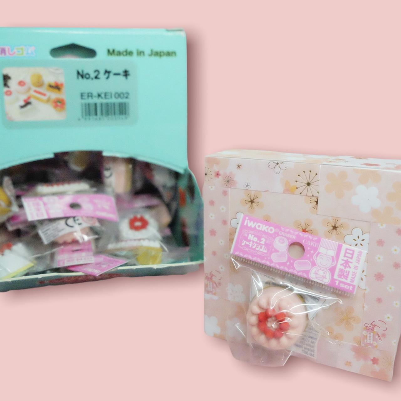 IWAKO Cake Eraser Pink Cake Brand: Iwako Cake Type:... - Depop
