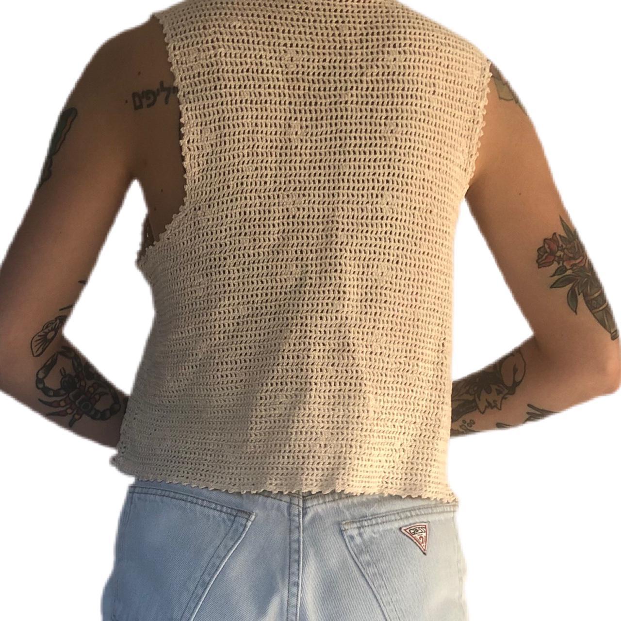 Cream knit vest - no tag 🏷 Perfect staple to throw... - Depop