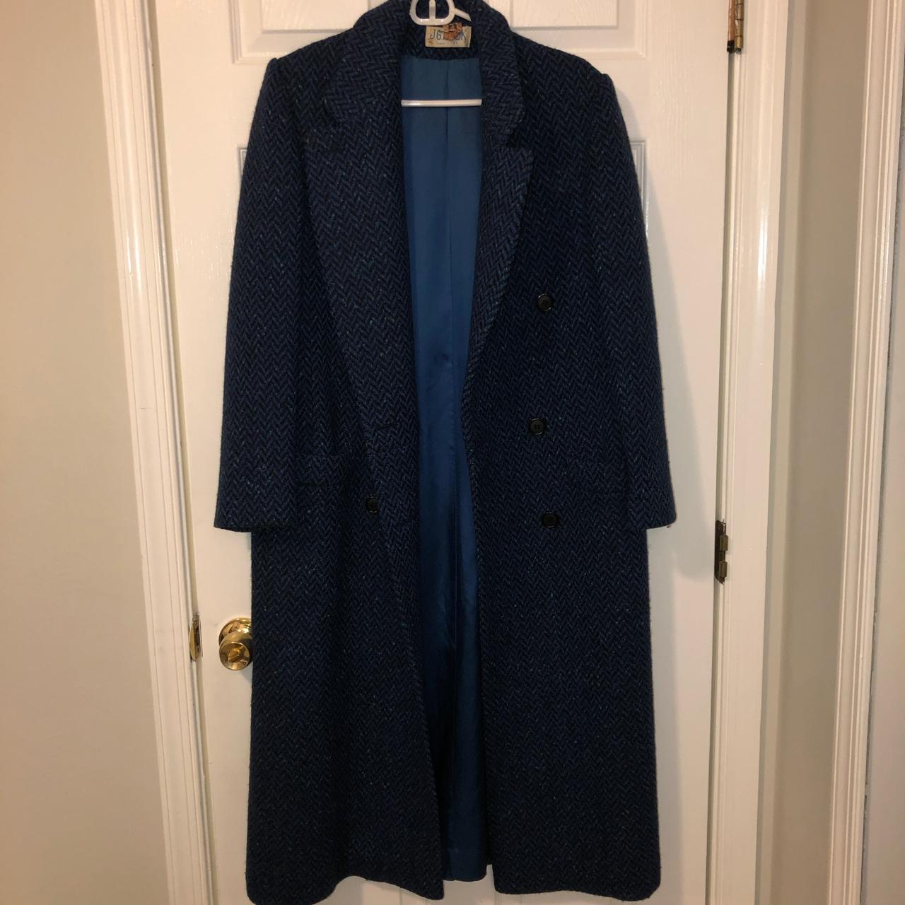 Blue vintage trench coat. #vintage #bluecoat... - Depop