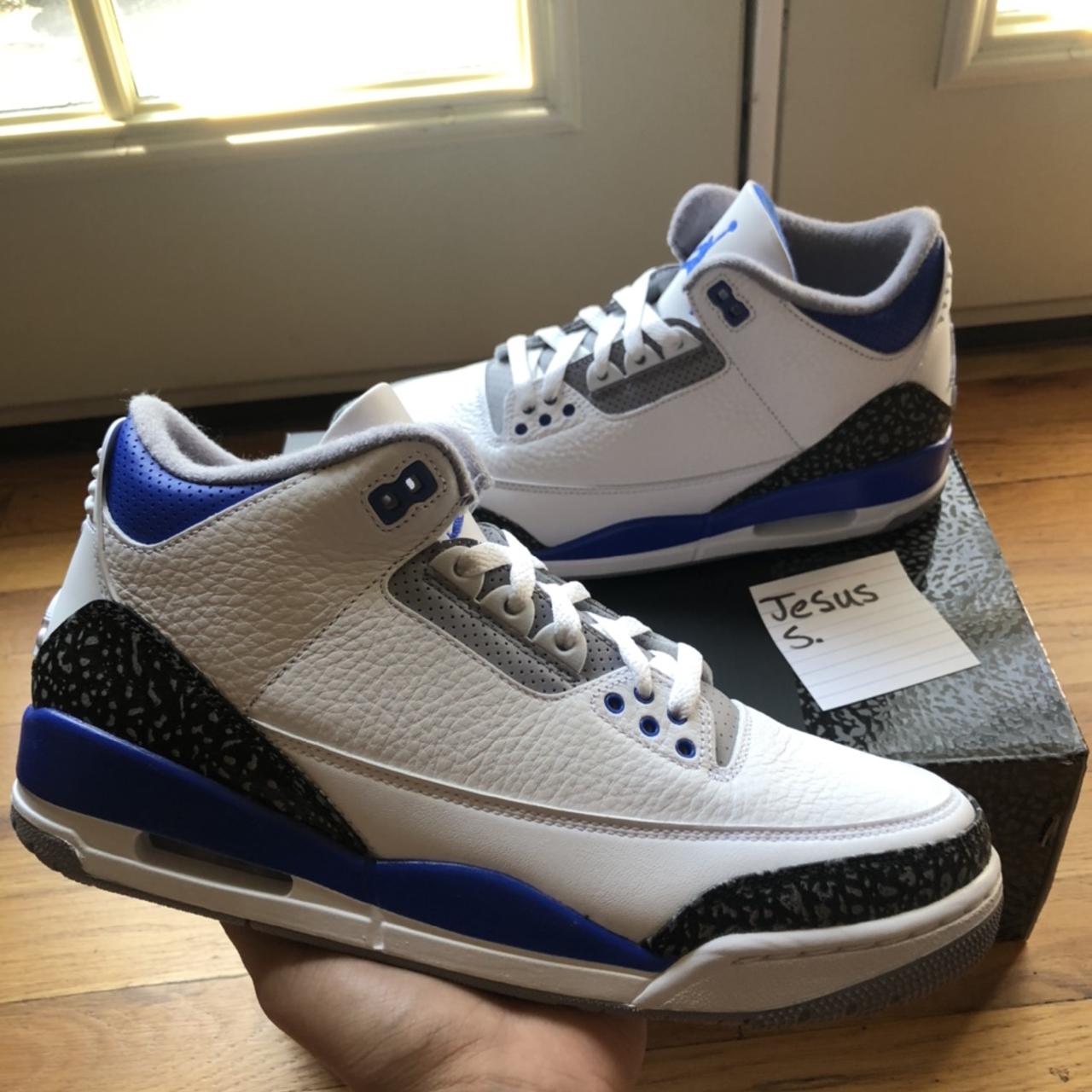 Jordan 3 Retro Racer blue Size: 9.5M Condition:New... - Depop